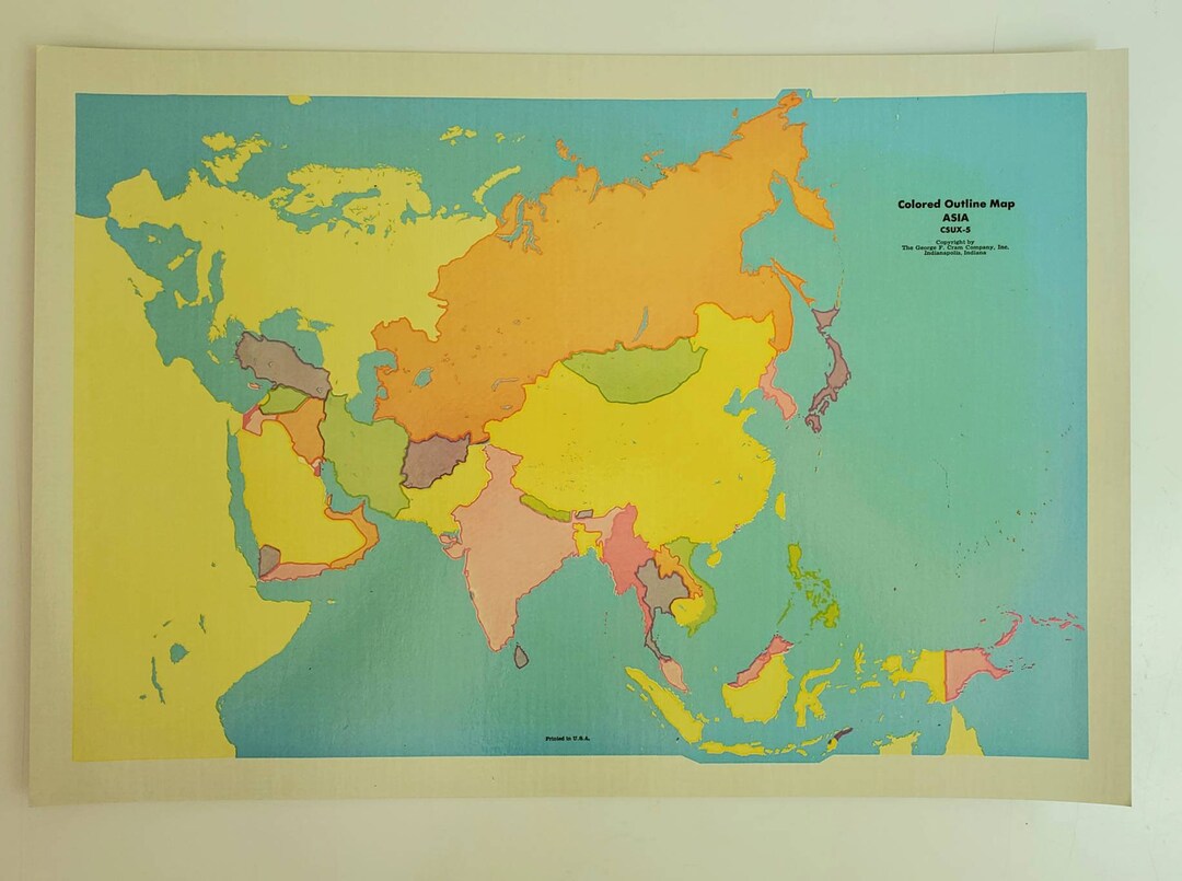 Vintage Dry Erase Maps South America Map or Dry Erase Asia Map - Etsy