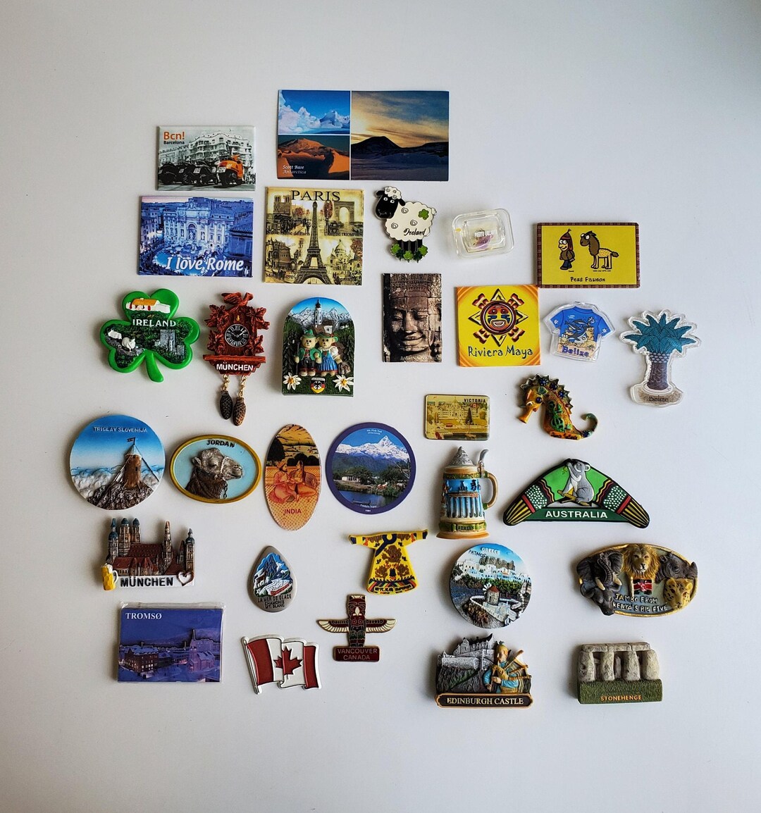 International Magnet Collection of 30: Antarctica, Berlin, Edinburgh ...