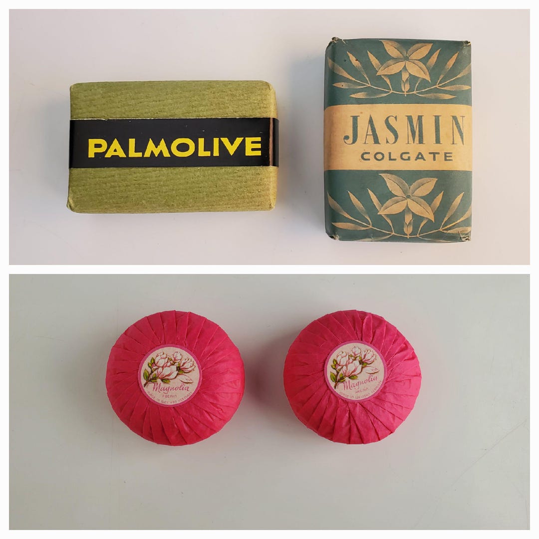 Mid-century Soap Bars NEW OS Jasmine Colgate + Palmolive Soap Bars + 2 ...