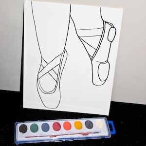 Paint Party Kit Art Painting Kit 8 X 10 Pre-drawn Stretched - Etsy