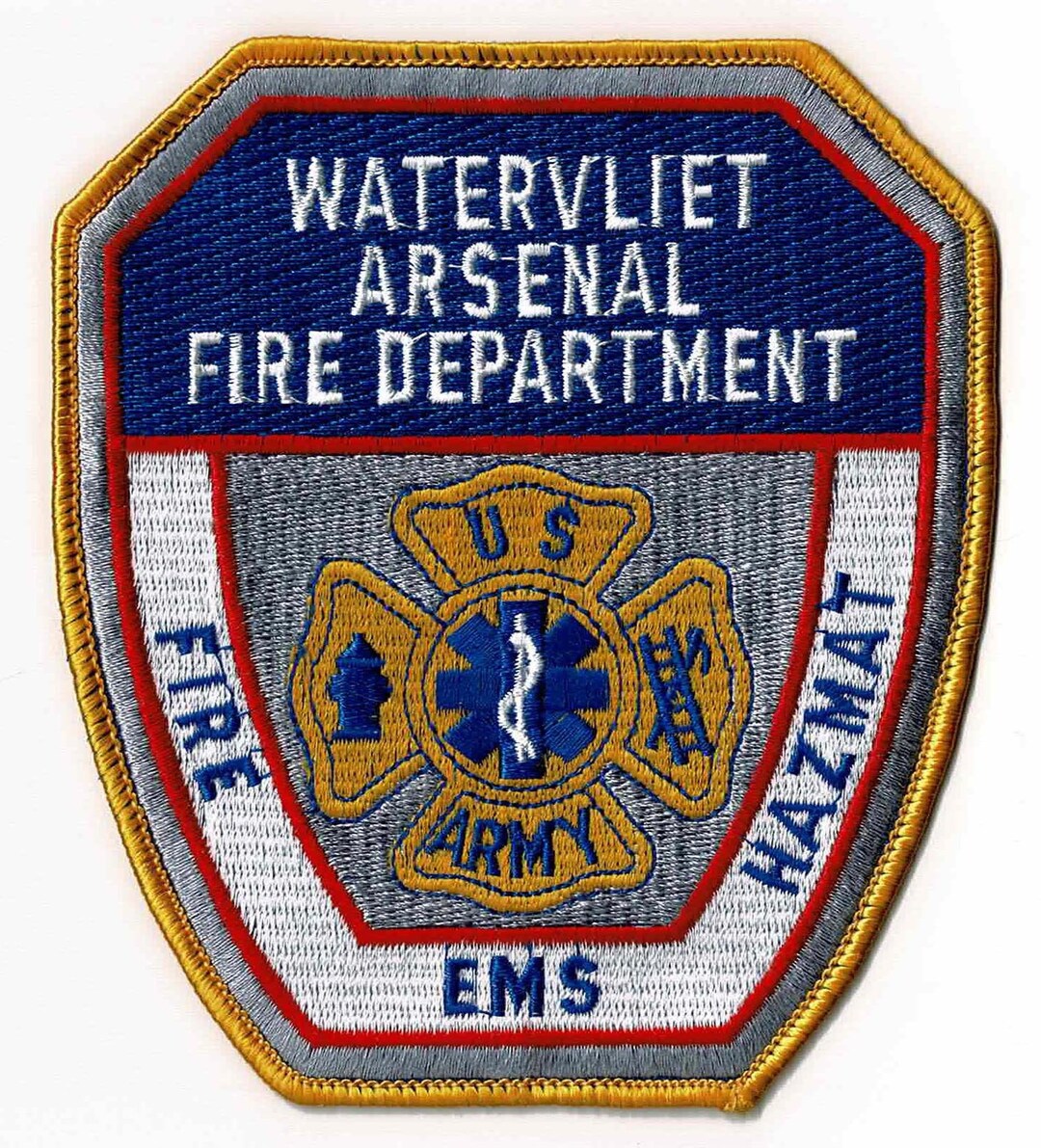 Vintage Patch Watervliet Arsenal Fire Department Fire EMS HAZMAT 5 X 4 ...