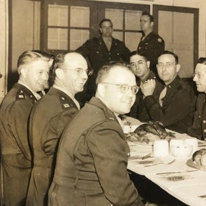 Camp George Jordan 1943 Vintage Photo Officers Celebrate Thanksgiving ...