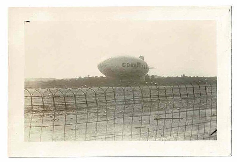 Vintage Photo Goodyear Blimp Small Photo 2.5" X 1.5" 1940s - Etsy