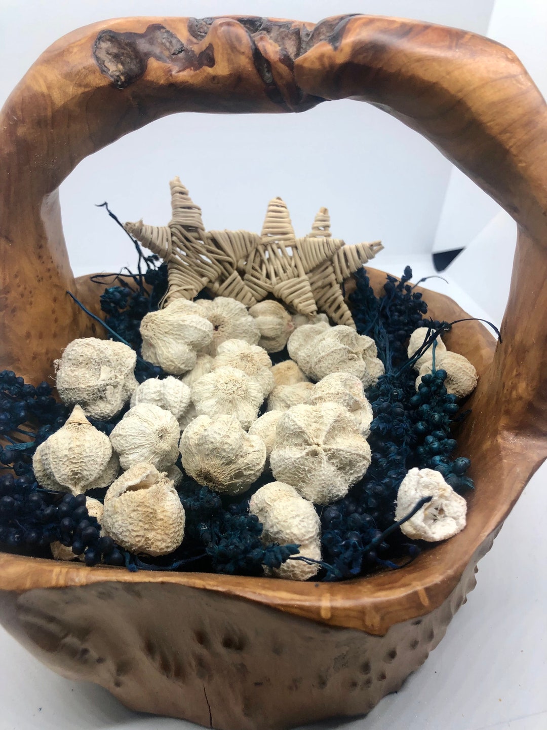 Bowl Filler Collection Dark Blue Milo Berries White Peepal Pods 3 Straw ...