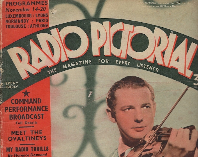 Radio Pictorial Newspapers Set of 2 - 1937 & 1938, BBC Radio Program ...
