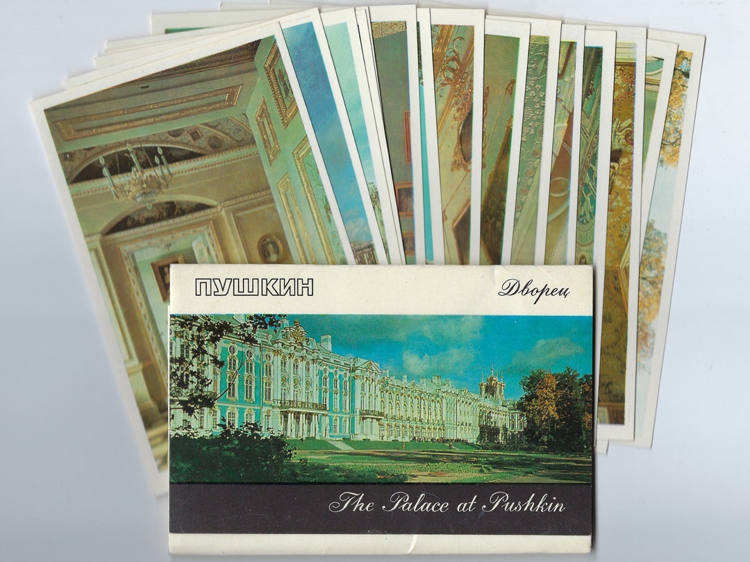 Russian Art Cards the Palace at Pushkin Catherine Palace St. Petersburg ...