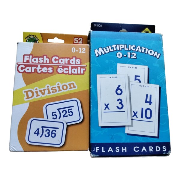 Multiplication and Division Cards - Etsy