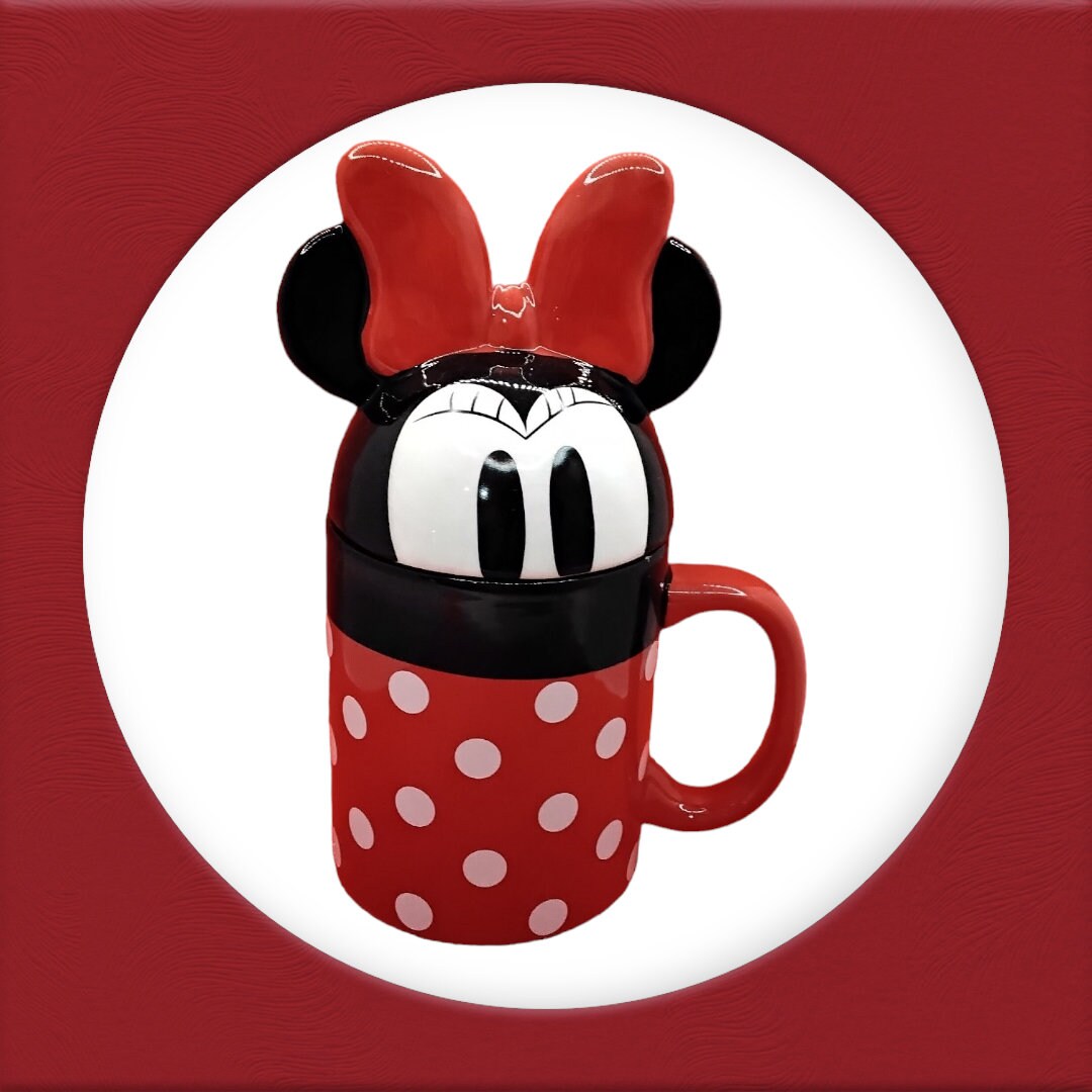 Disney Minnie Mouse Mug With 3D Head Shape Lid - Large 8.75" High Inc ...