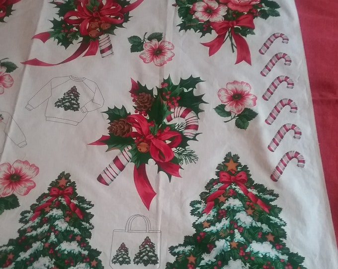 Christmas Star Dust Appliques Fabric Panel From Cranston Print Works ...