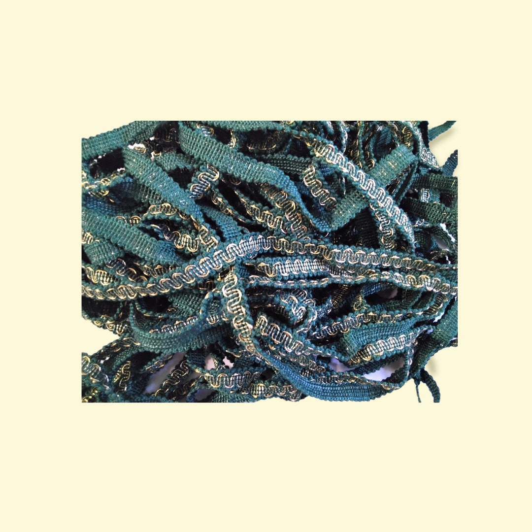 Gimp Braid Sewing Trim Green & Gold for Home Décor, Upholstery ...