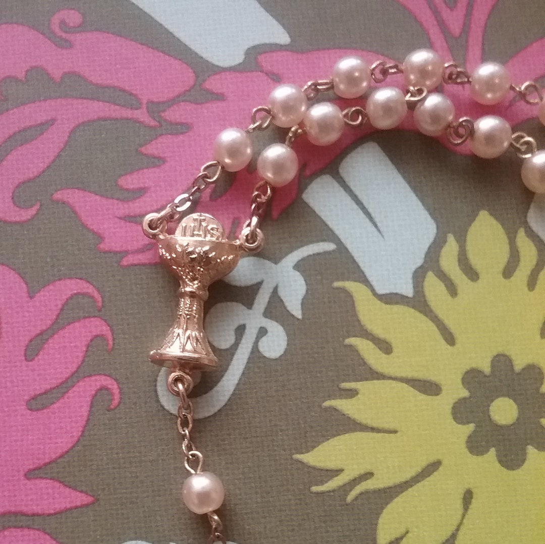 IHS Chalice of Life Rosary Beads Religious Catholic Symbol Vintage - Etsy