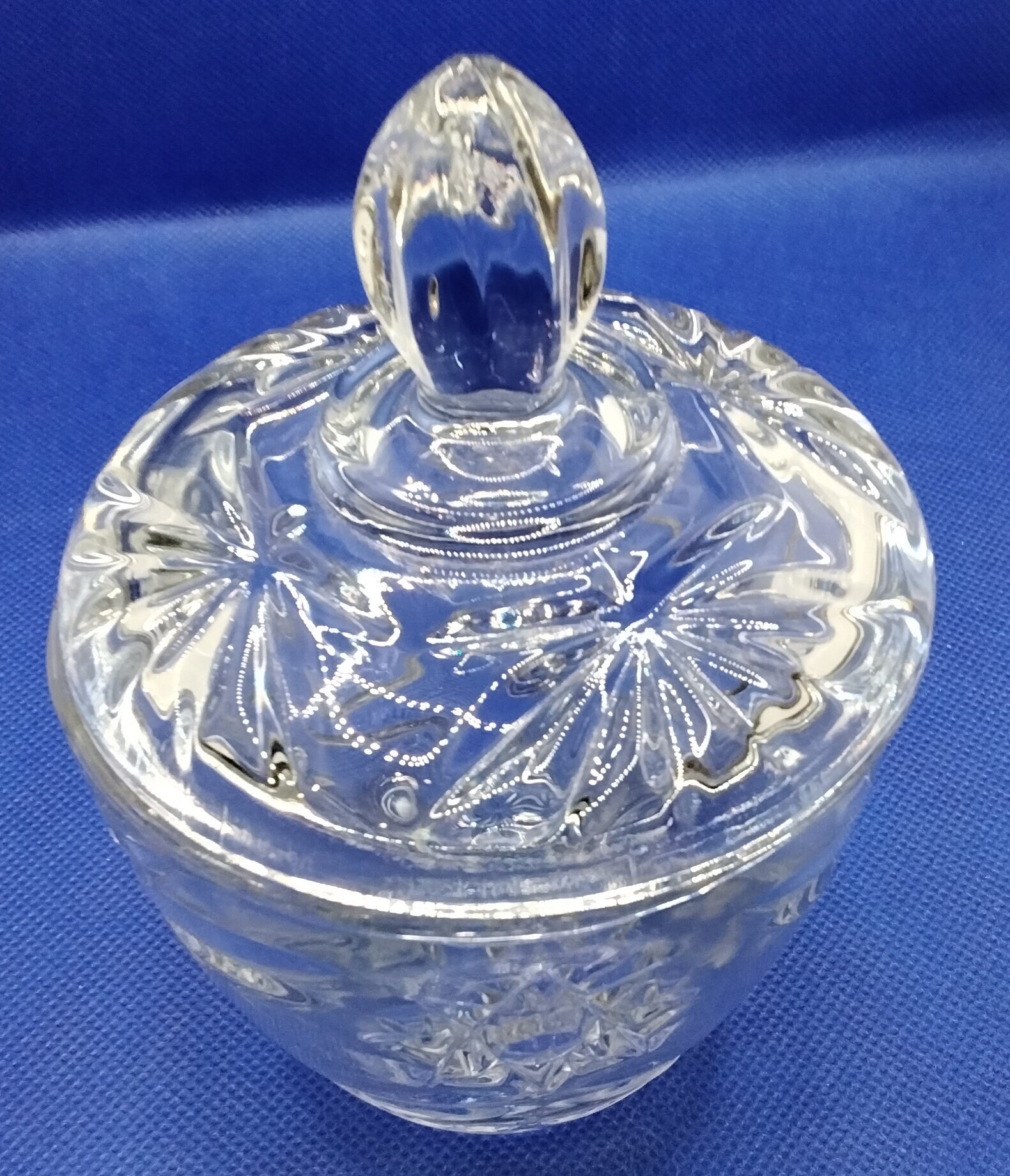Mid Century Pressed Glass Vintage Anchor Hocking Covered Sugar Bowl ...