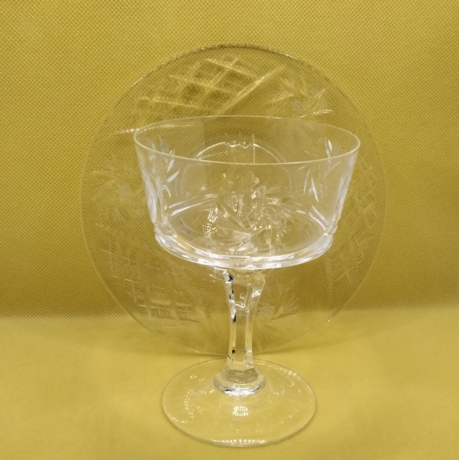 Bohemian Pinwheel Crystal Footed Dessert/parfait Glass and - Etsy