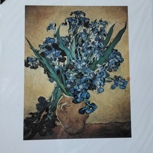Van Gogh Still Life With Irises 11 X 14 Inch Graphic Print 1996 Post ...