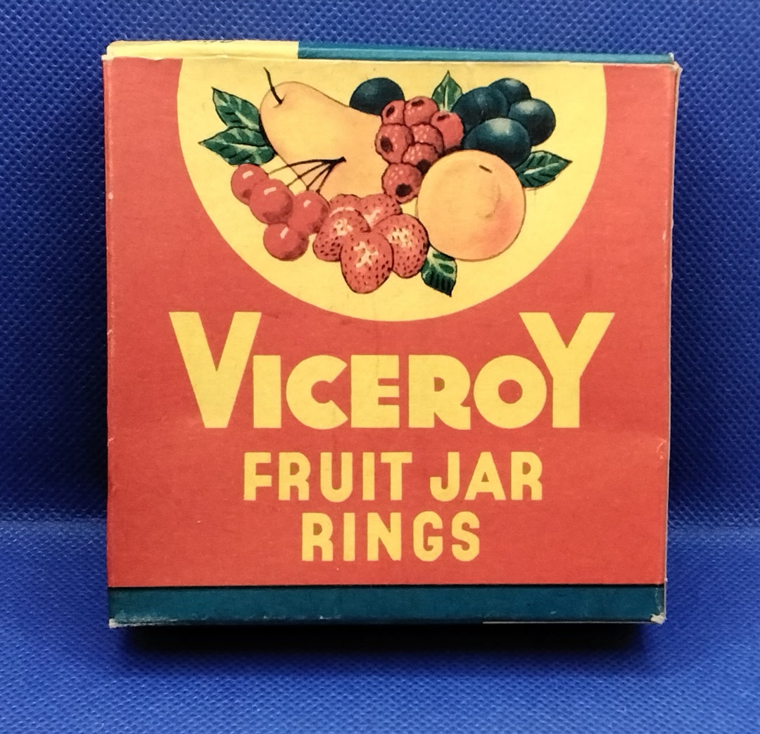 Viceroy Fruit Jar Rings One Dozen Red Rubber for Wide Mouth Jars 1930s ...