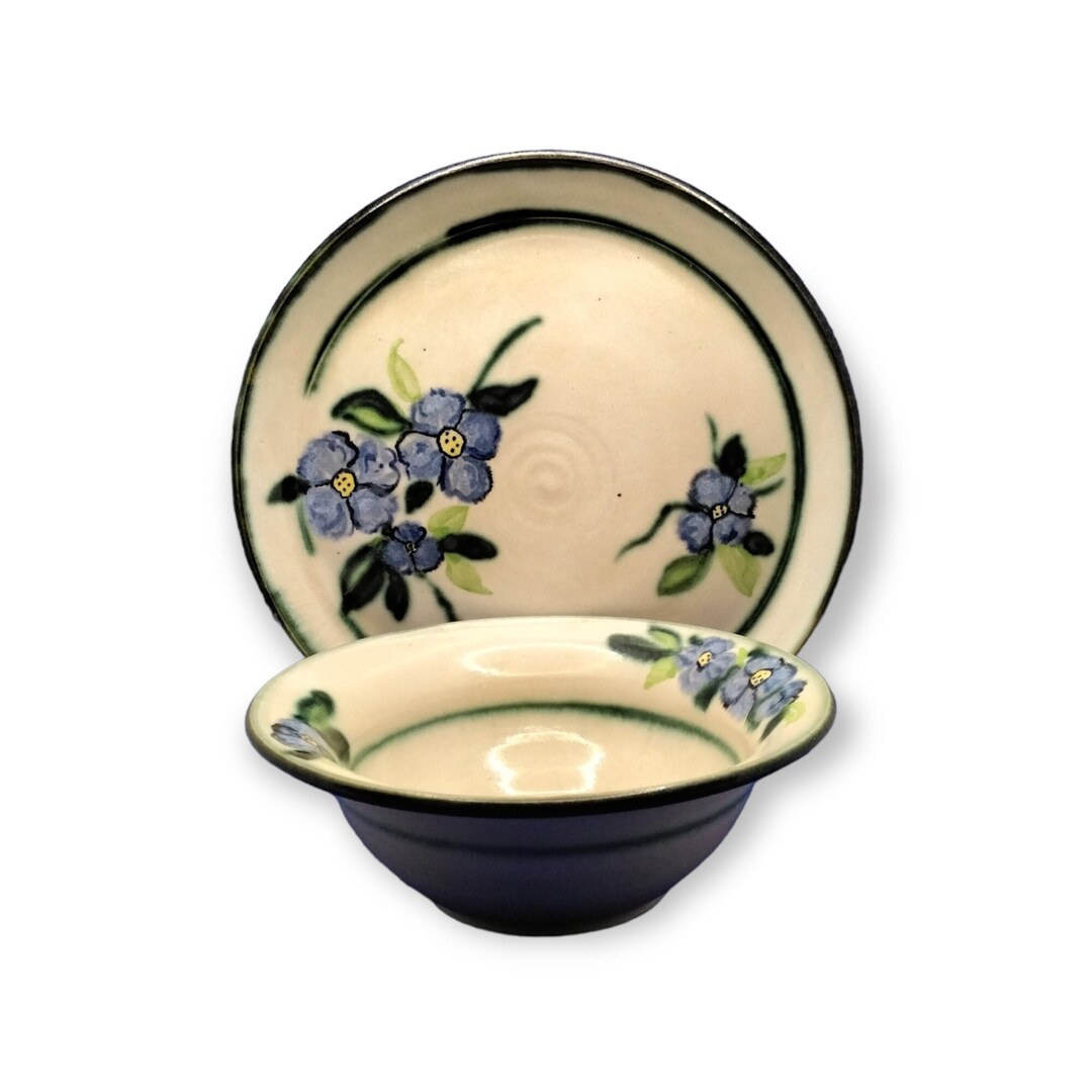 Matching Pottery Serving Plate and Bowl Hand Crafted Hobbyist Pieces ...