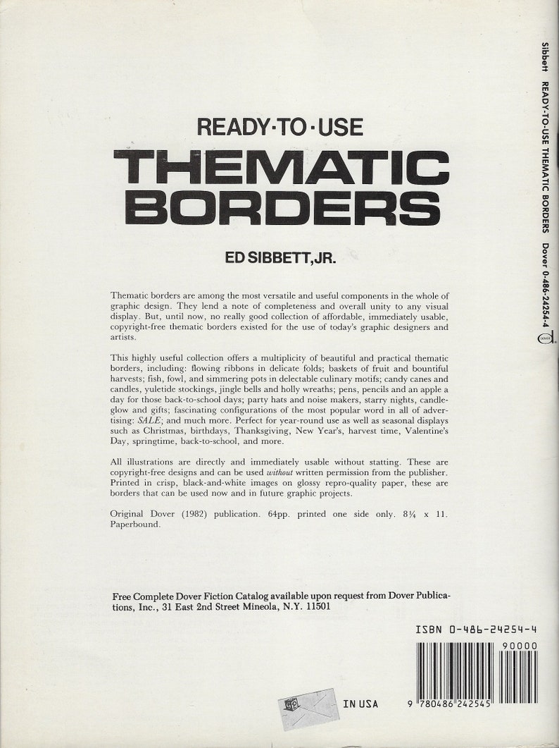 Dover Clip-art Thematic Borders Ready to Use Copyright Free - Etsy