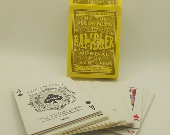 Rambler Playing Cards With Gilt Edges - the National Card Co - Aluminum ...