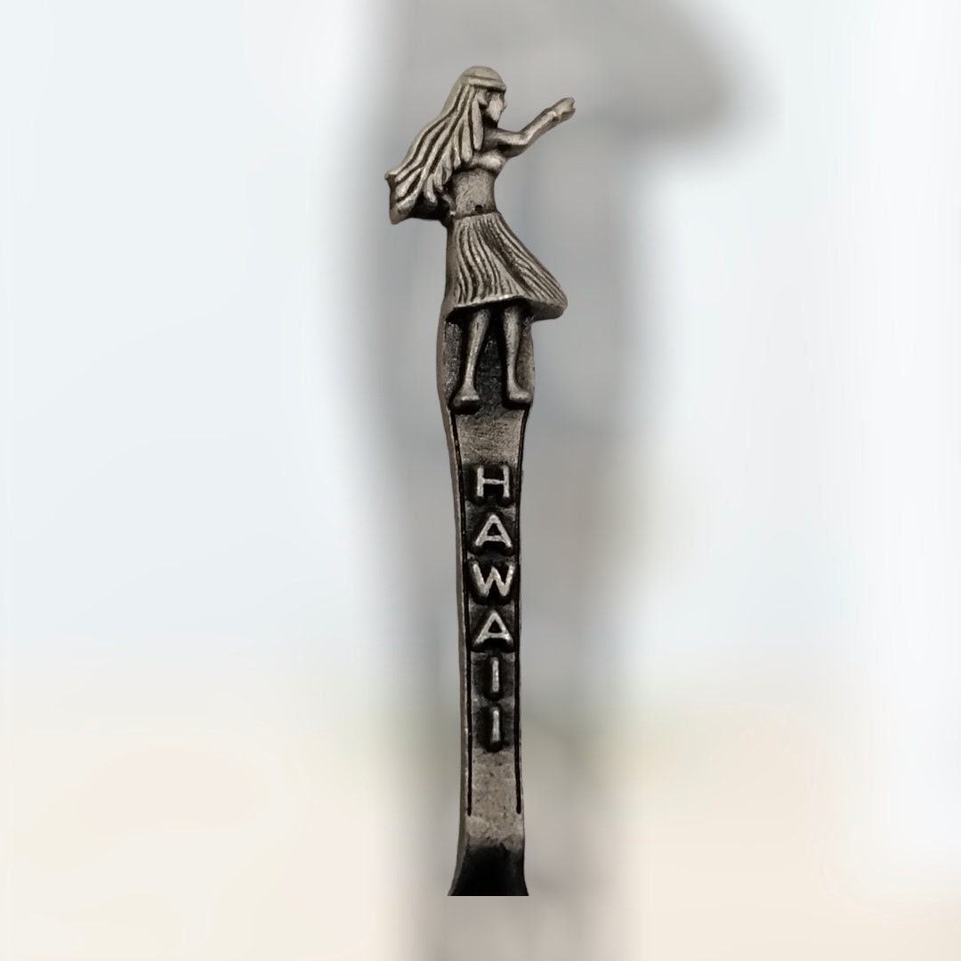 Vintage Pewter Hawaiian Figural Spoon With Hula Girl Finial - Etsy