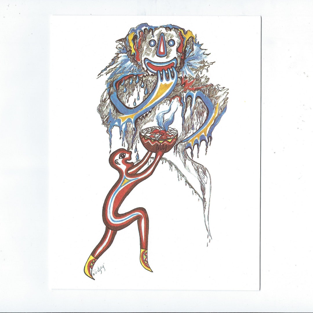 Daphne Odjig Christmas Greeting Cards Featuring Her Art Nanabush and ...
