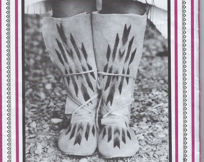 Plains Indian Hi-top Moccasin Pattern for Men & Women With Complete ...