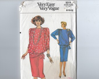 Vogue 8639 Misses' Top and Skirt Uncut - Etsy