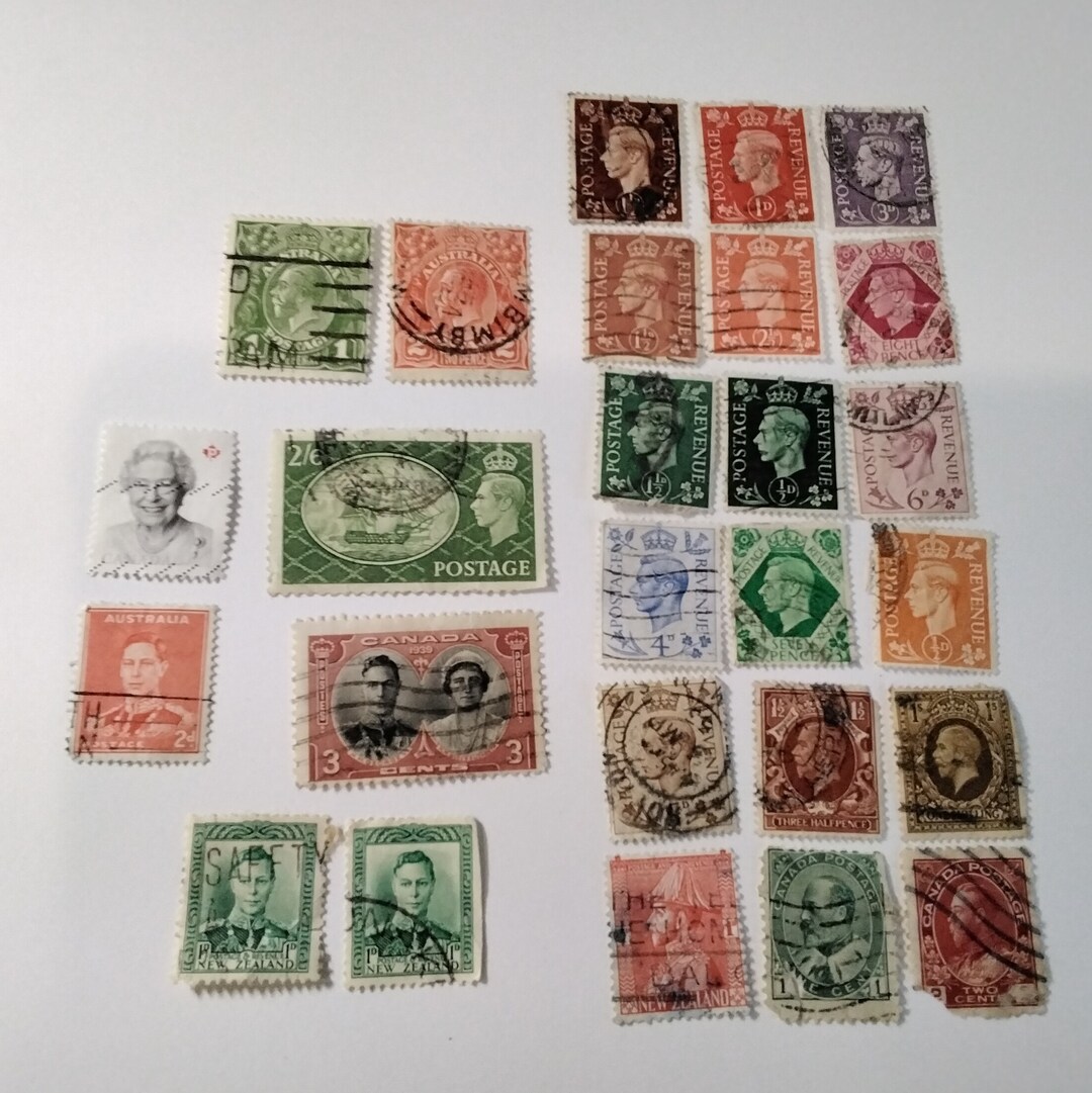 Vintage British Royalty Postage Stamps Lot of 27 From England ...