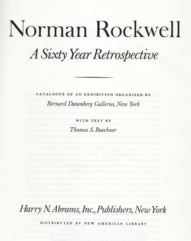 Norman Rockwell A Sixty Year Retrospective 1972 Publication - Etsy