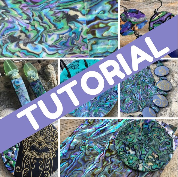 Faux Abalone Tutorial Polymer Clay Video Workshop Includes - Etsy