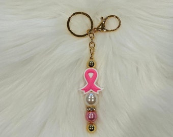 Breast Cancer Awareness Keychain, Pink Ribbon Key Chain, Think Pink ...