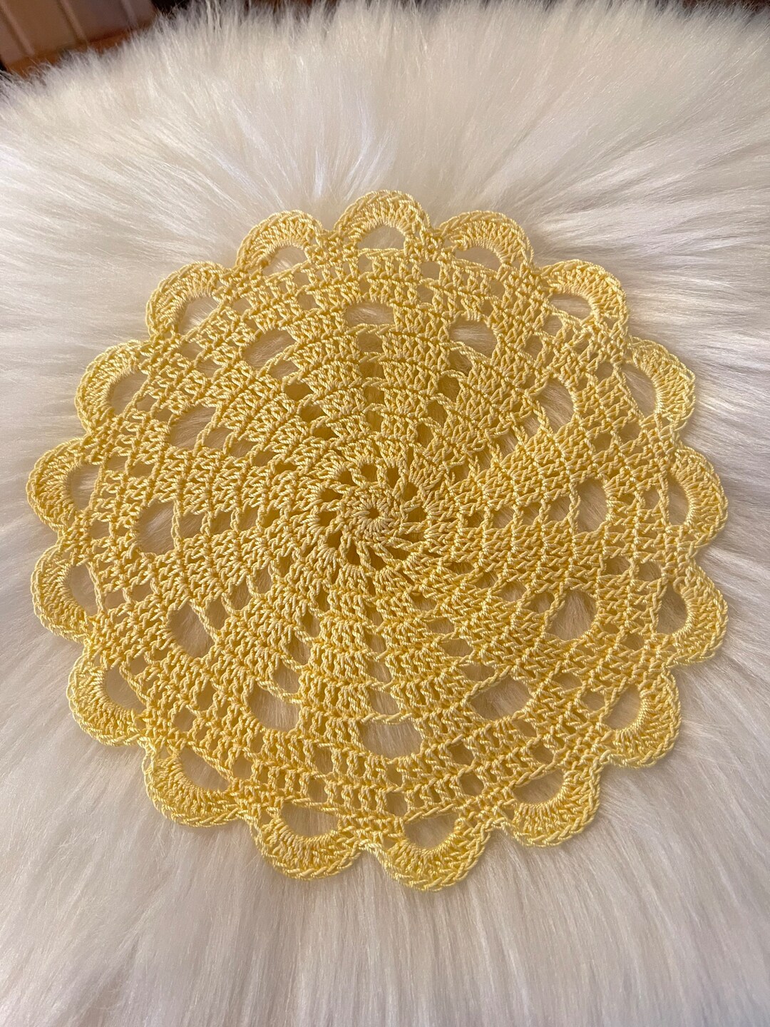 Maize Yellow Doily, Yellow Doily, Spring Doily, Summer Doily, Fall ...
