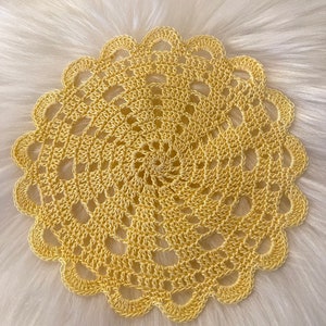 Maize Yellow Doily, Yellow Doily, Spring Doily, Summer Doily, Fall ...