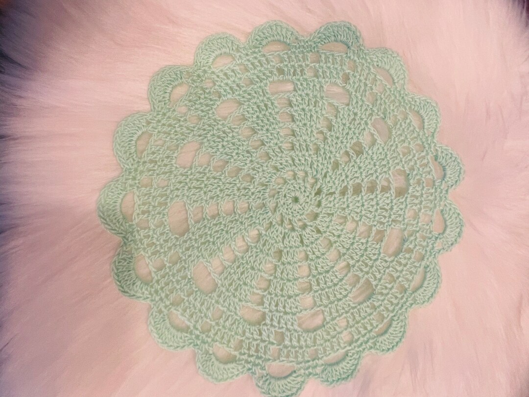 Mint Green Doily, Green Doily, Spring Doily, Easter Doily. - Etsy