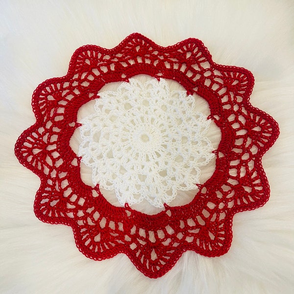 Red Doilies - Etsy