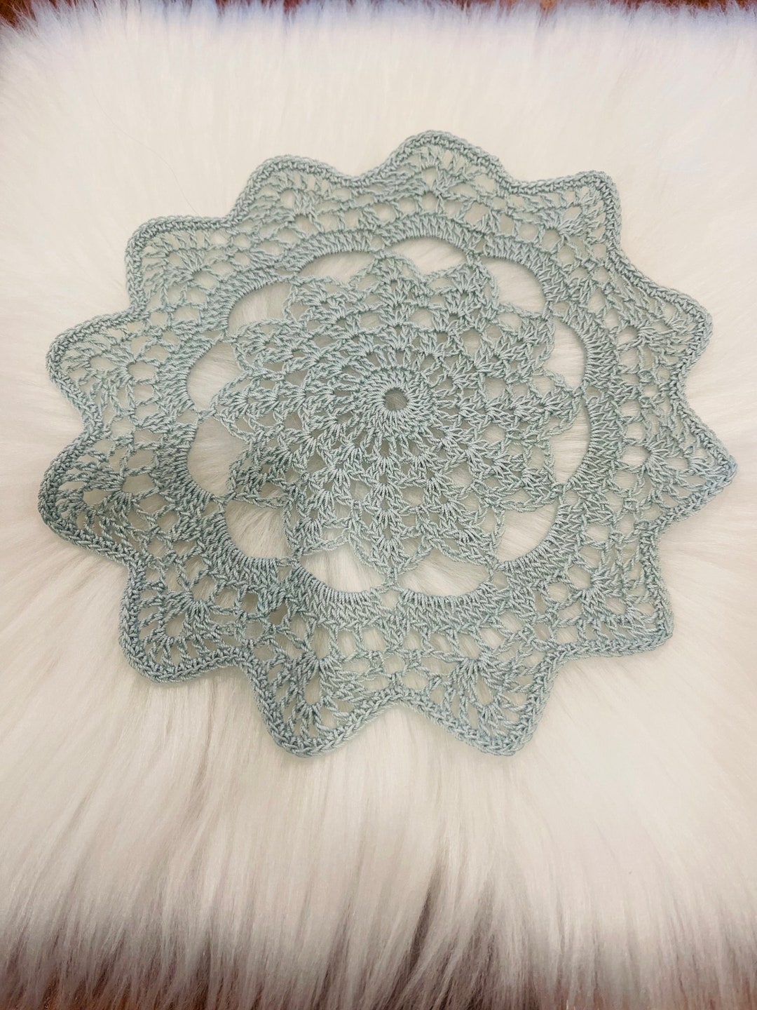Silver Sage Doily, Sage Doily, Fall Doily, Harvest Doily, Autumn Doily ...