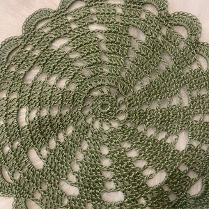 Olive Green Doily, Pea Green Doily, Green Doily - Etsy