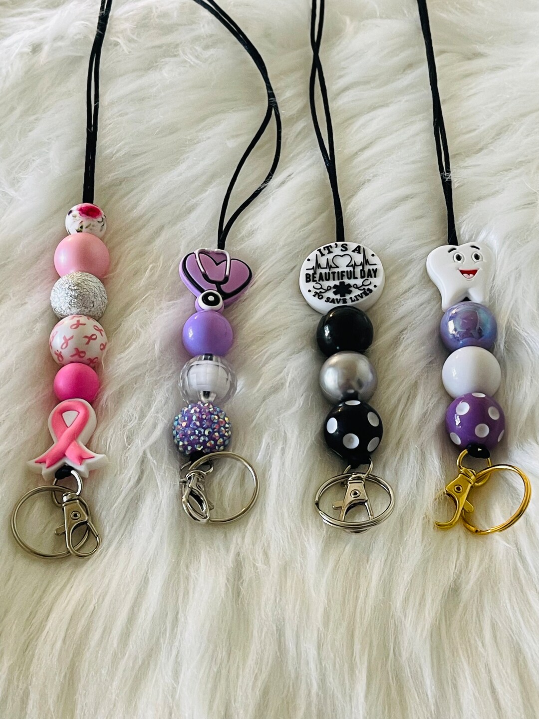 Lanyards, Medical Lanyard, Breast Cancer Awareness Ribbon Lanyard ...