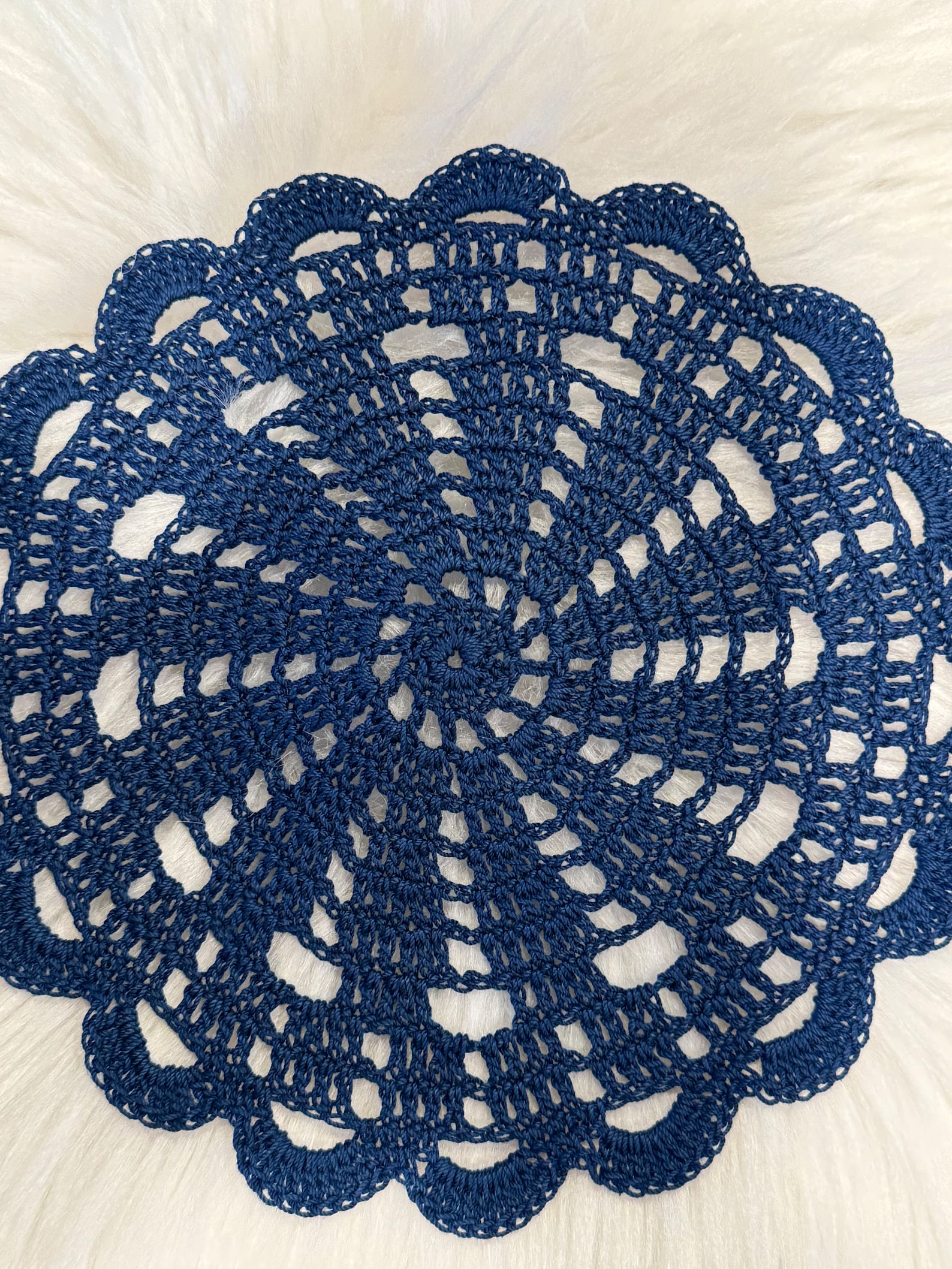 Navy Blue Doily, Blue Doily, Centerpiece Doily, Wedding Doily ...