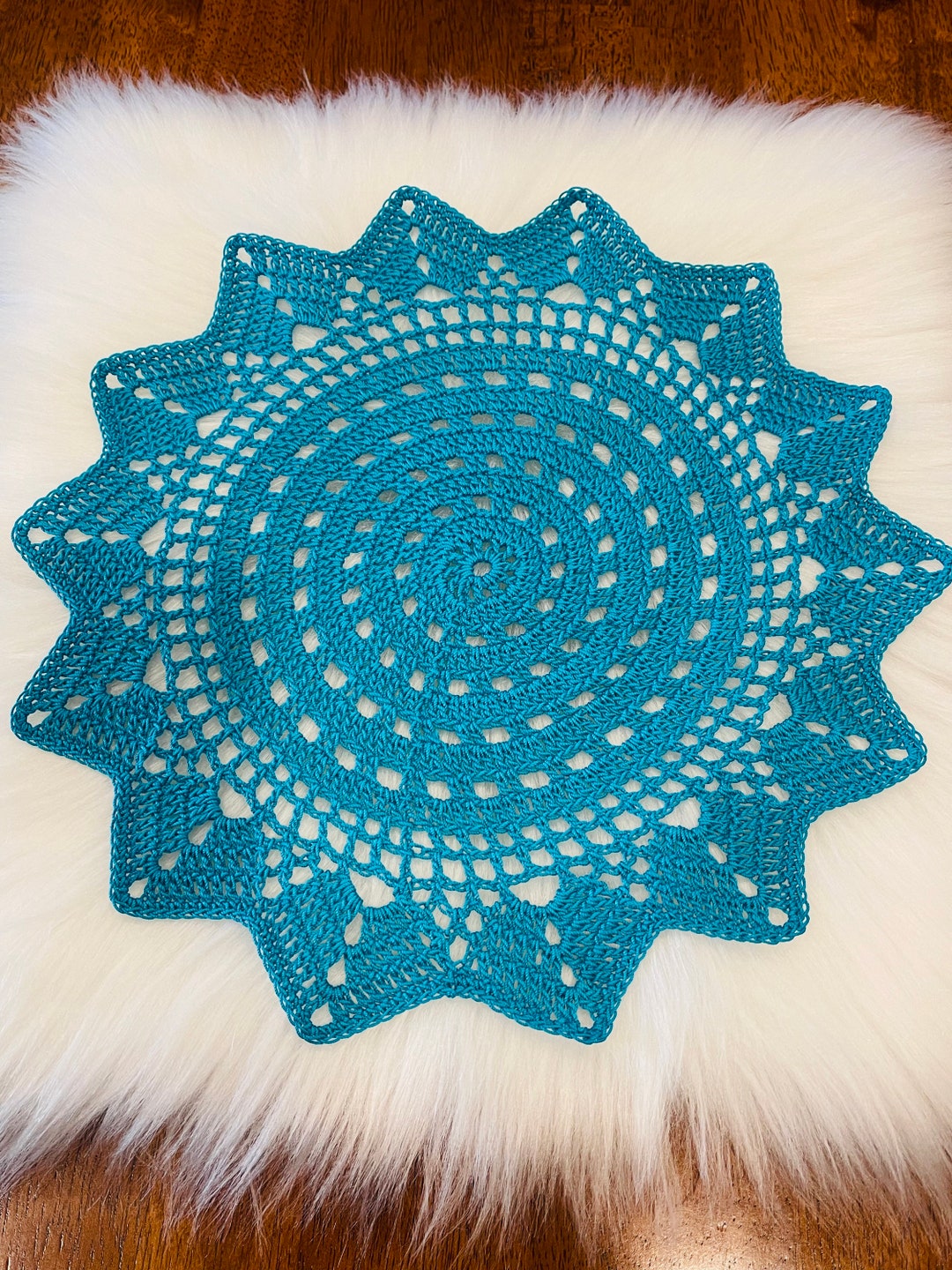 Turquoise Doily, Peacock Doily, Wedding Doily, Reception Doily ...