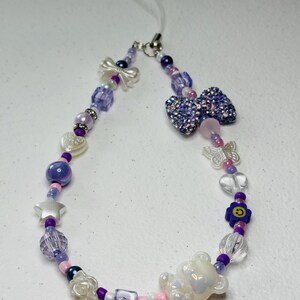Purple Phone Charm, Purple Phone Strap, Purple Phone Chain, Cell Phone ...