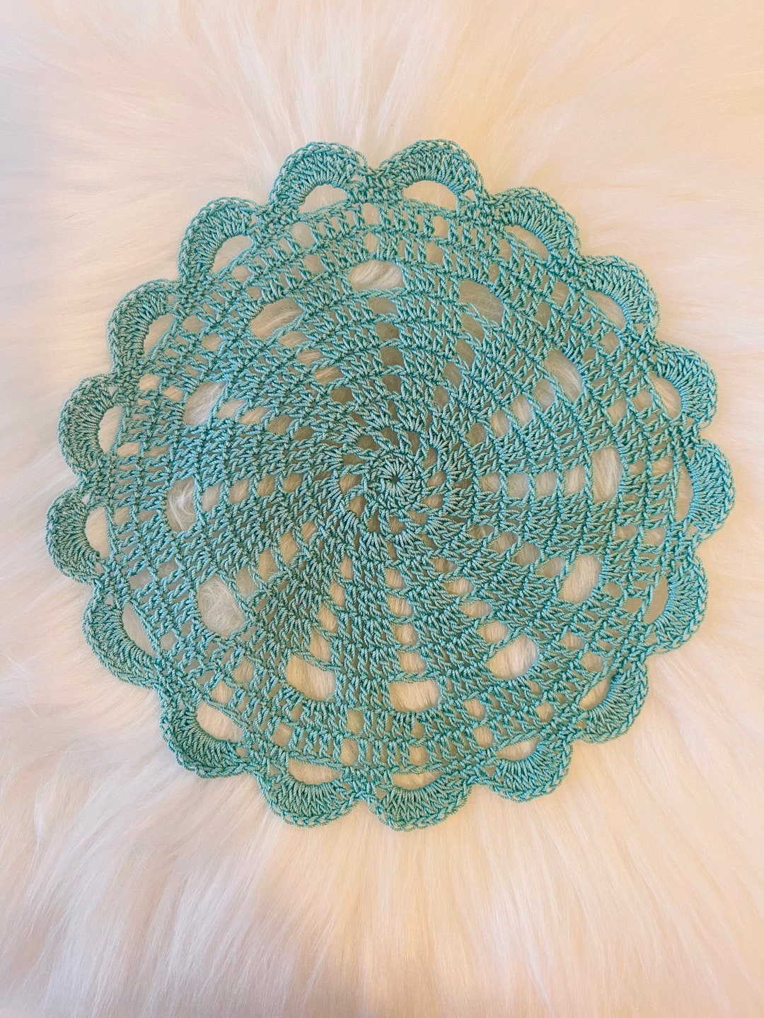 Aqua Doily, Southwest Doily, Pioneer Doily, Country Doily, Cottage ...
