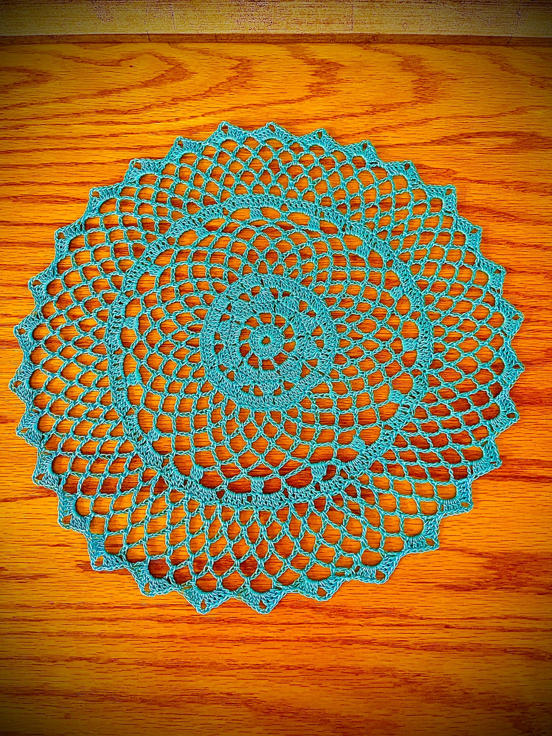 Caribbean Doily — Blue Doily — Peacock Blue Doily - Etsy