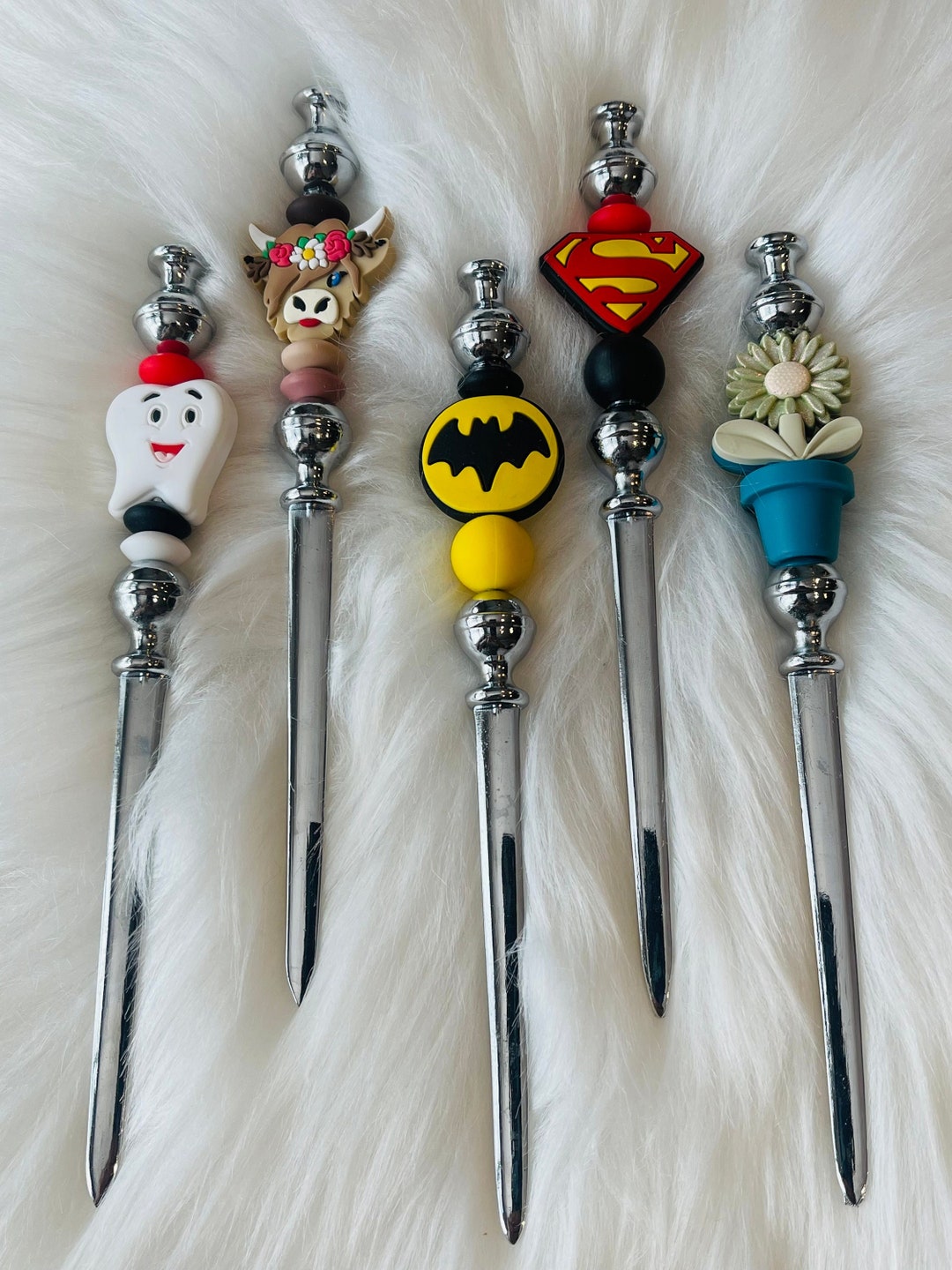 Beaded Decorative Letter Opener, Stainless Steel With Silicone Beads - Etsy