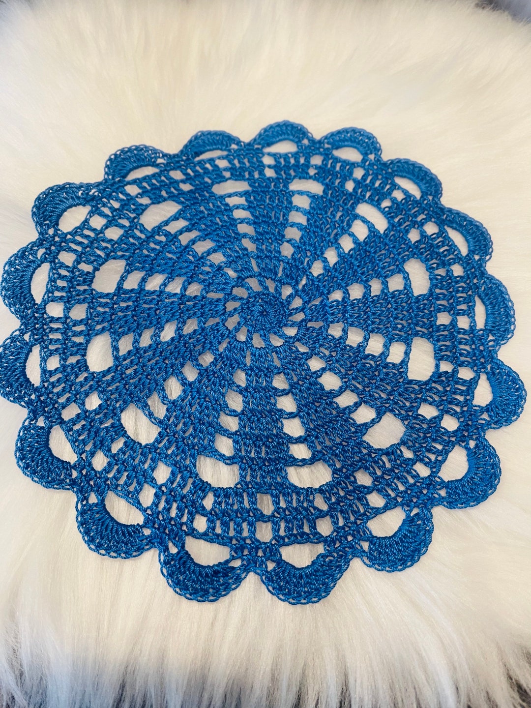 Blue Doily, Cornflower Doily, Small Doily. - Etsy
