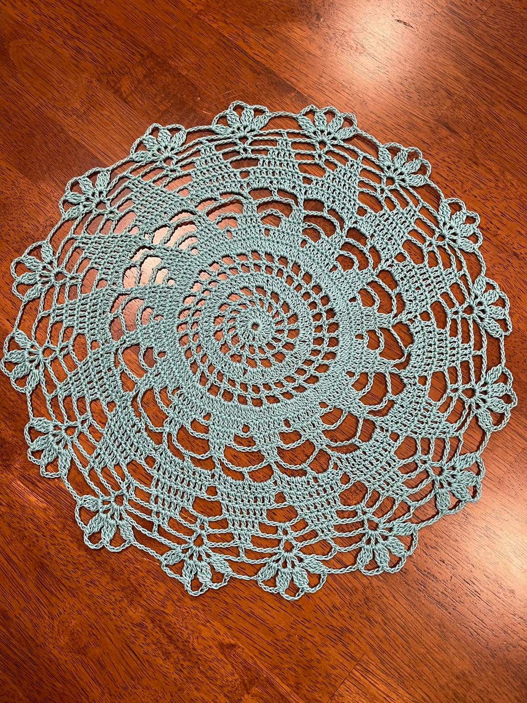 Aqua Doily, Blue Doily, 17” Doily. - Etsy