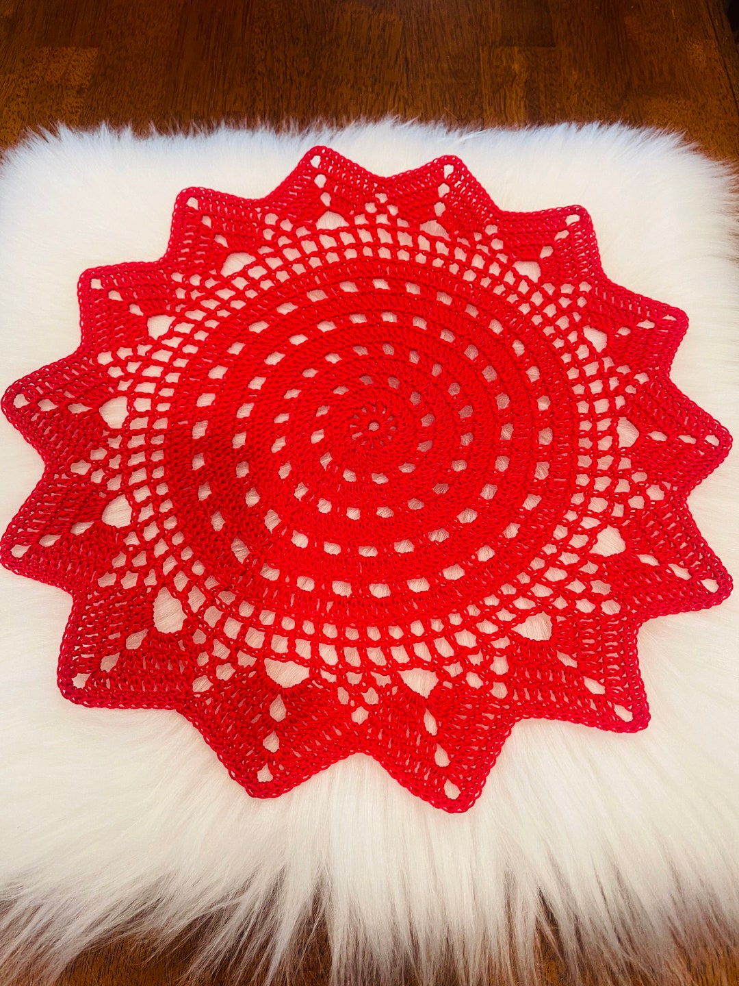 Red Doily, Victory Red Doily, Wedding Doily, Reception Doily, Christmas ...