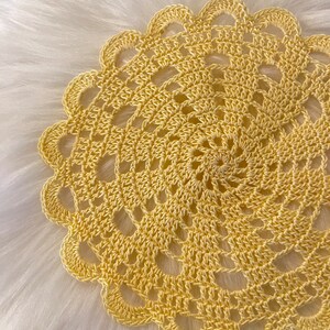 Maize Yellow Doily, Yellow Doily, Spring Doily, Summer Doily, Fall ...