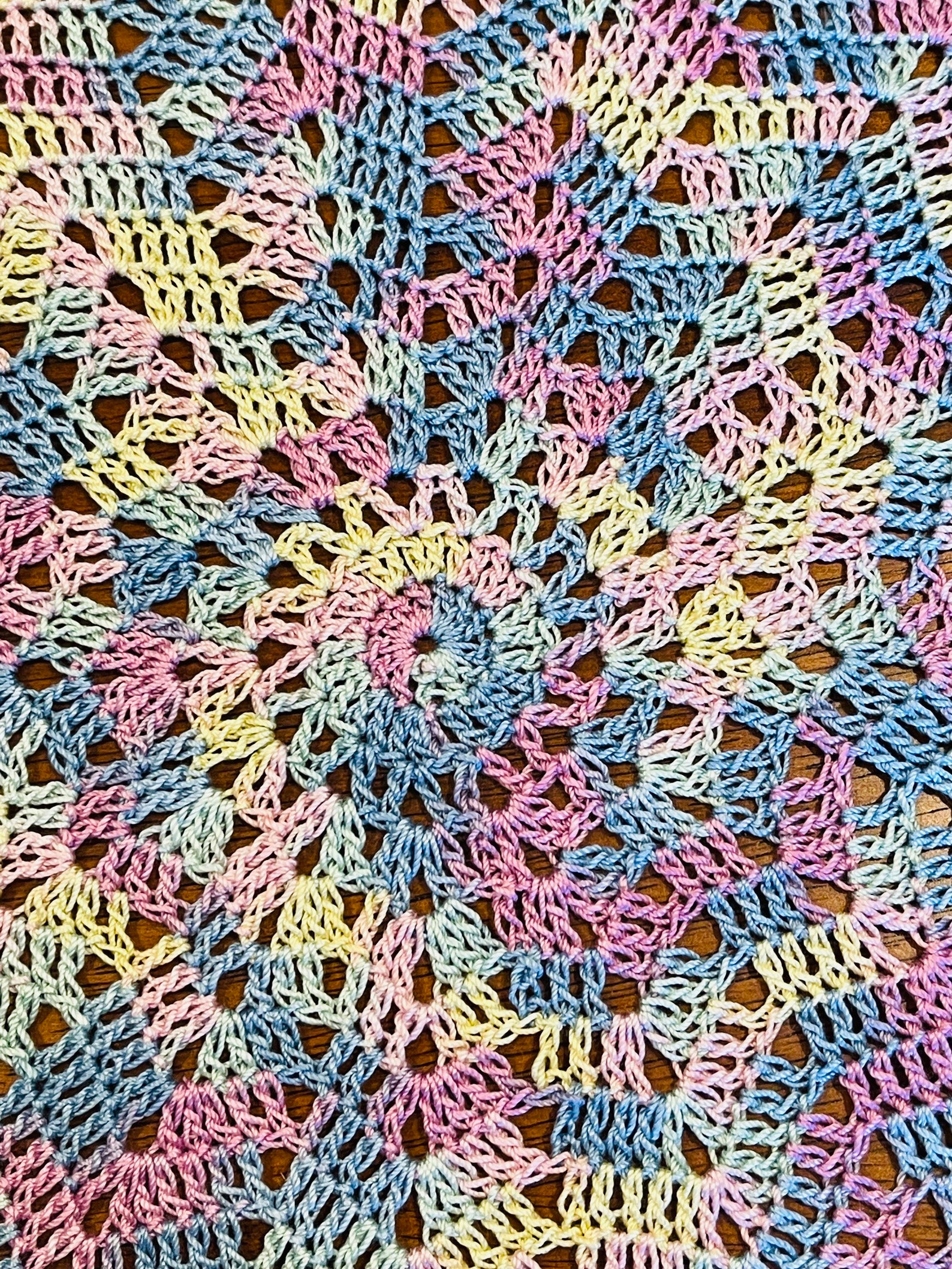 Small 10 Doily Variegated Pastel Doily Hand Crocheted - Etsy