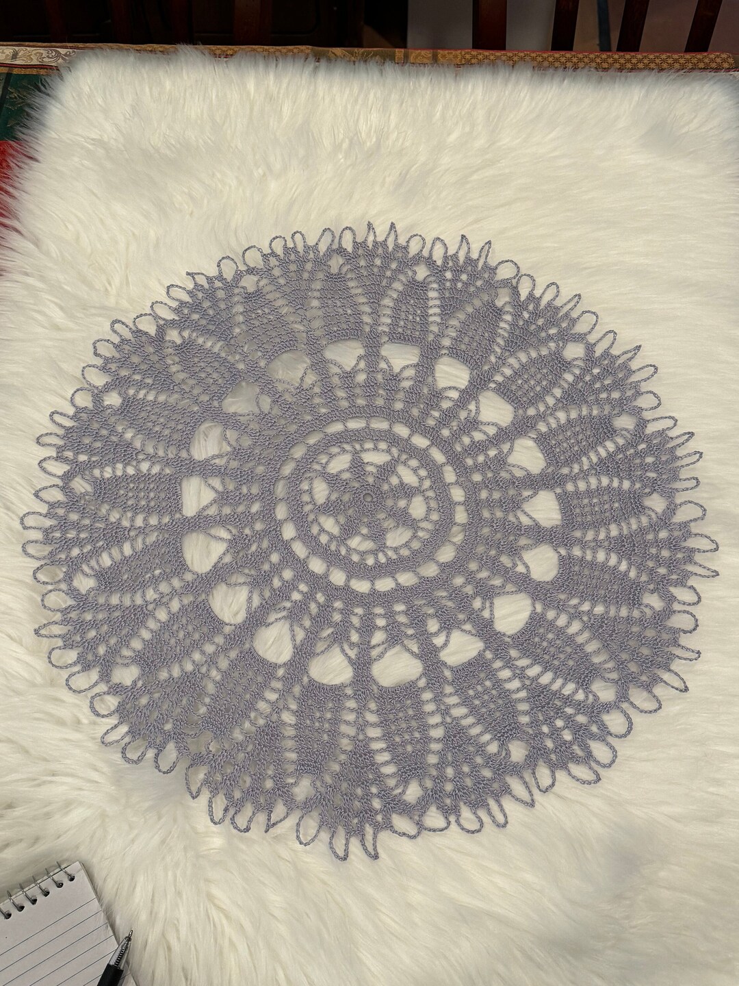 Lilac Gray Doily, Centerpiece Doily, Reception Doily, Wedding Doily - Etsy