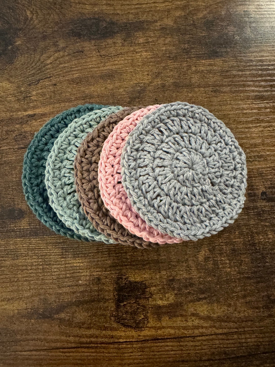 Crocheted Round Coaster, Individual Coasters, Cotton Crocheted Coasters ...